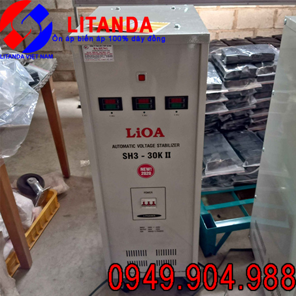 Ổn Áp Lioa 30KVA 3 pha Đời Mới 2020 Mã Model SH3-30KII và DR3-30KII