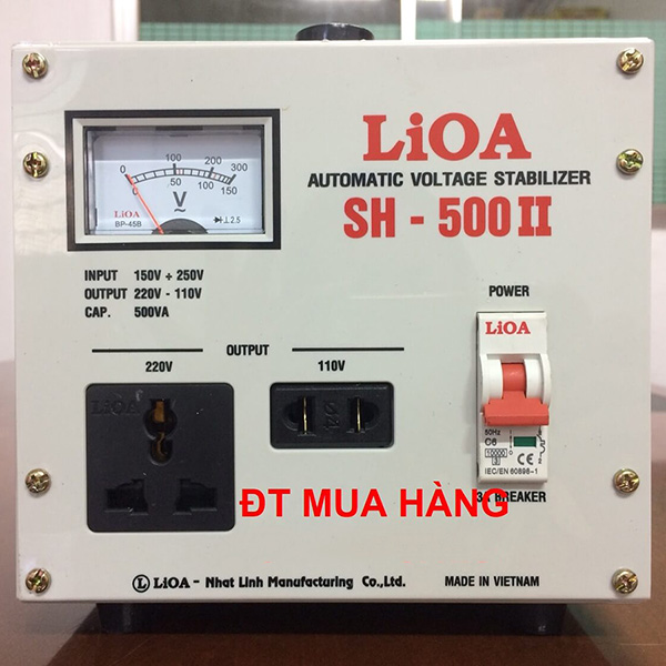 Ổn Áp Lioa 500VA Model SH-500II, DRI-500II Ổn Áp Lioa Mini Nhỏ Nhất